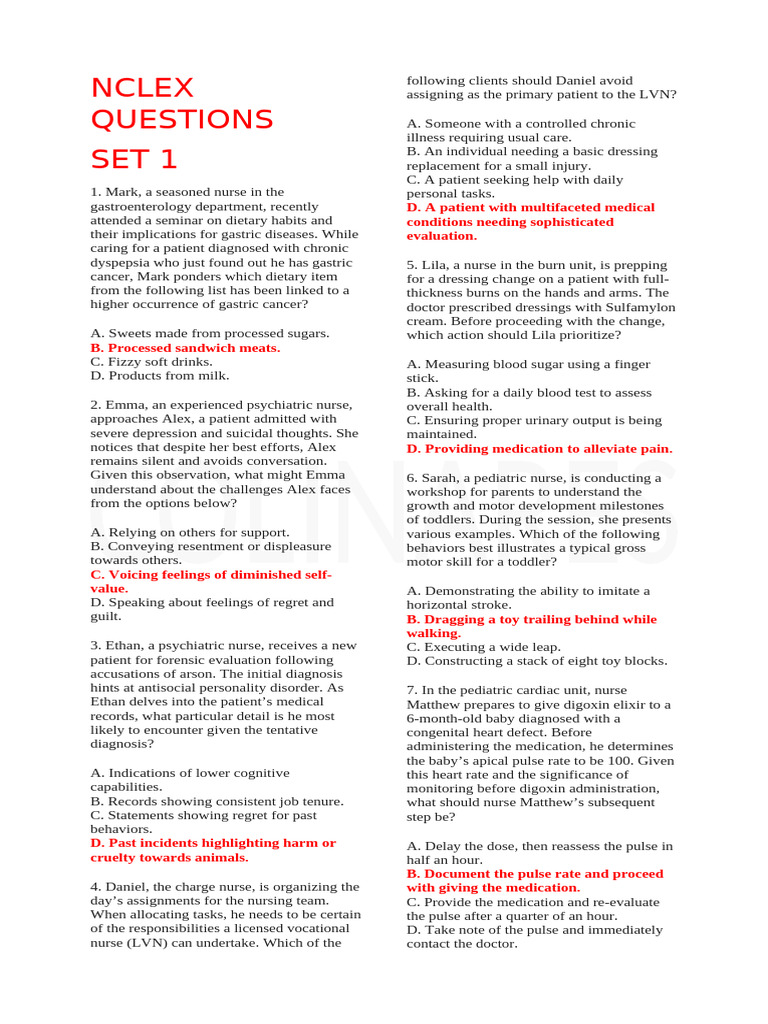 RN PEDIA NCLEX-PN | PDF | Nursing | Olanzapine