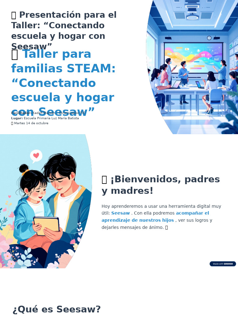 Conectando Escuela y Hogar con Seesaw | PDF