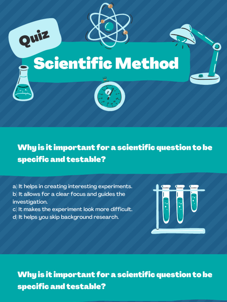 Scientific Method Quiz and Insights | PDF | Experiment | Hypothesis