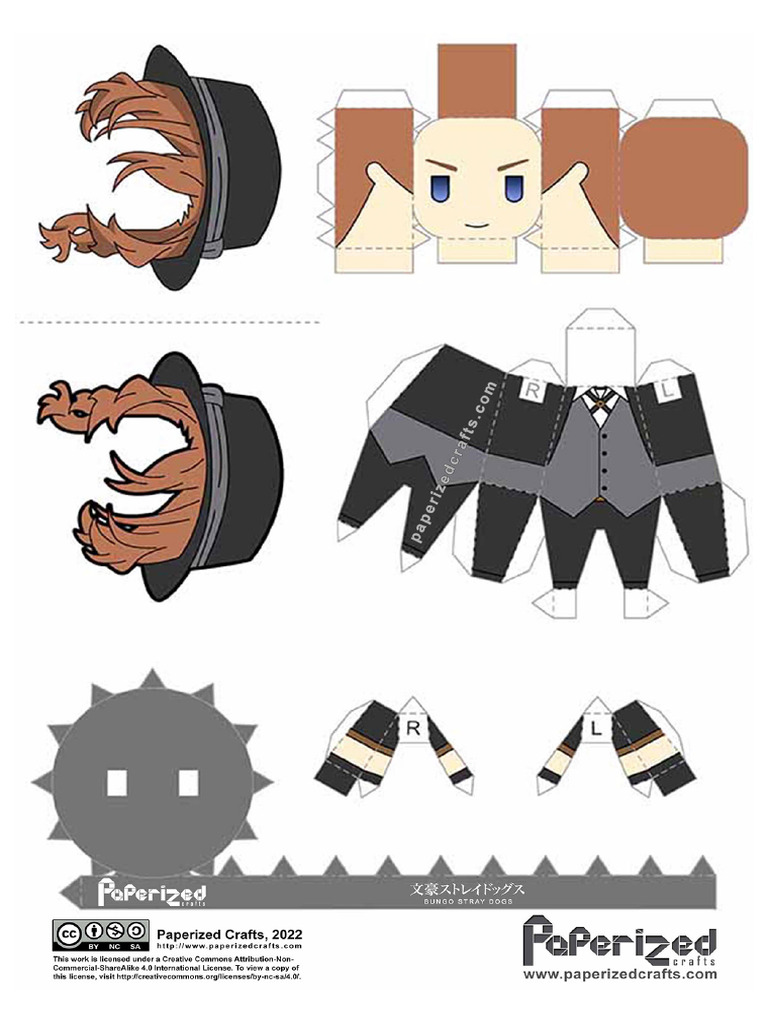 Bungo Stray Dogs - Chuuya Nakahara Paperized | PDF