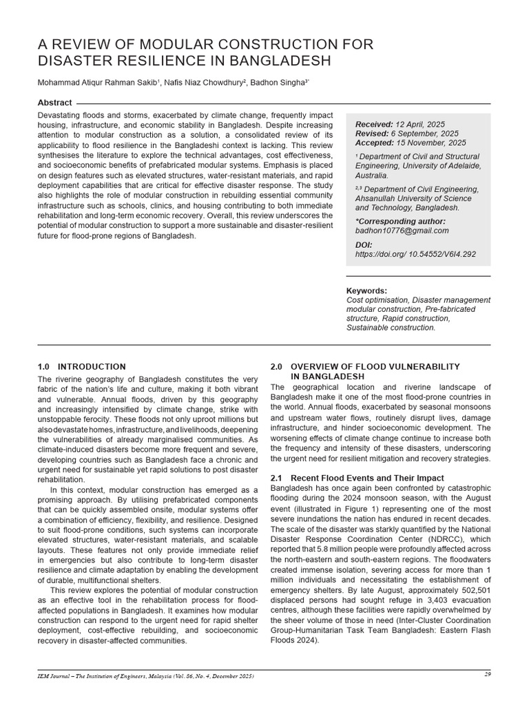 Modular Construction for Flood Resilience | PDF | Climate Resilience ...