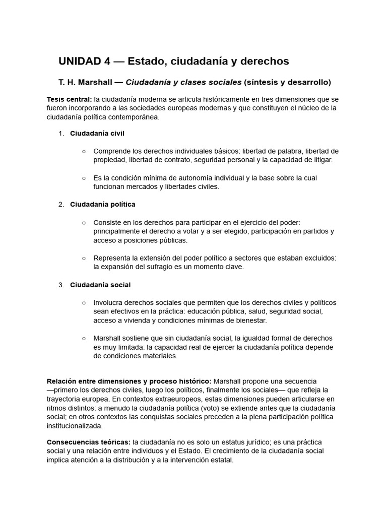 Resumen Unidad 4 a 6 ICSE (2) | PDF | Democracia | Ideologías políticas