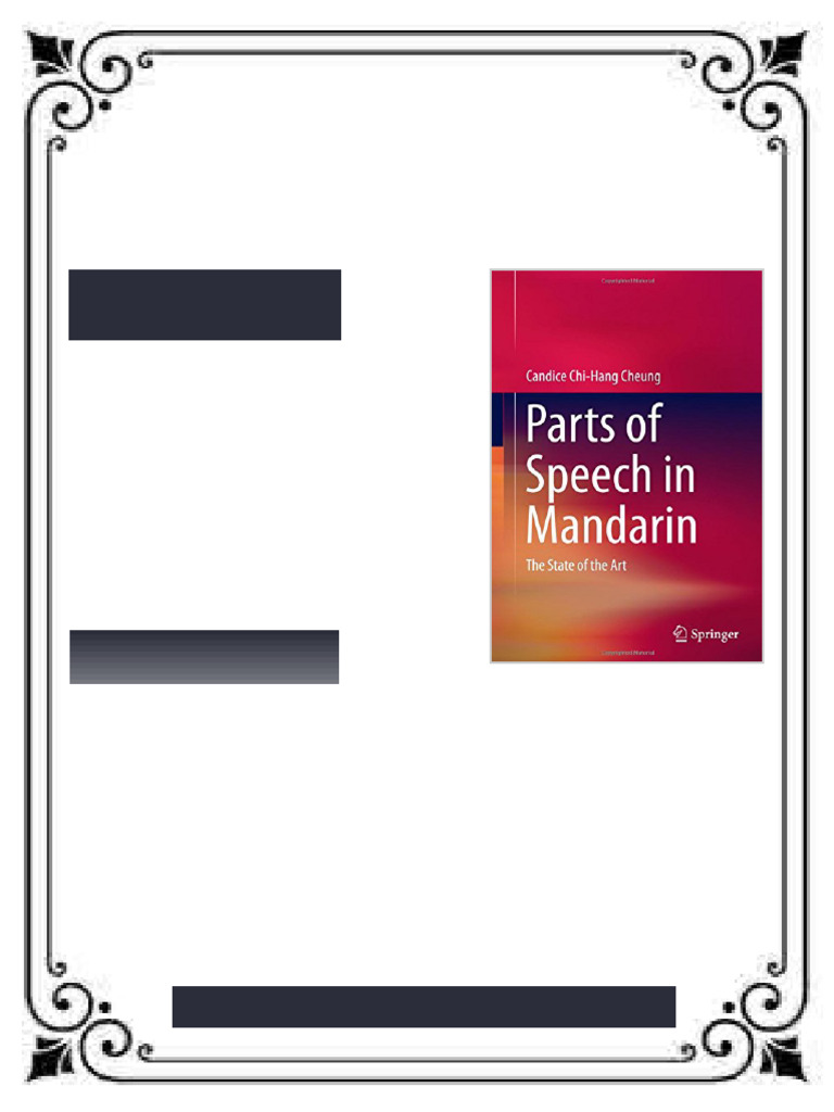 Parts of Speech in Mandarin The State of the Art Candice Chi-Hang ...