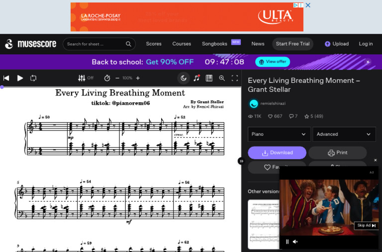 Every Living Breathing Moment – Grant Stellar Sheet Music With Chords ...