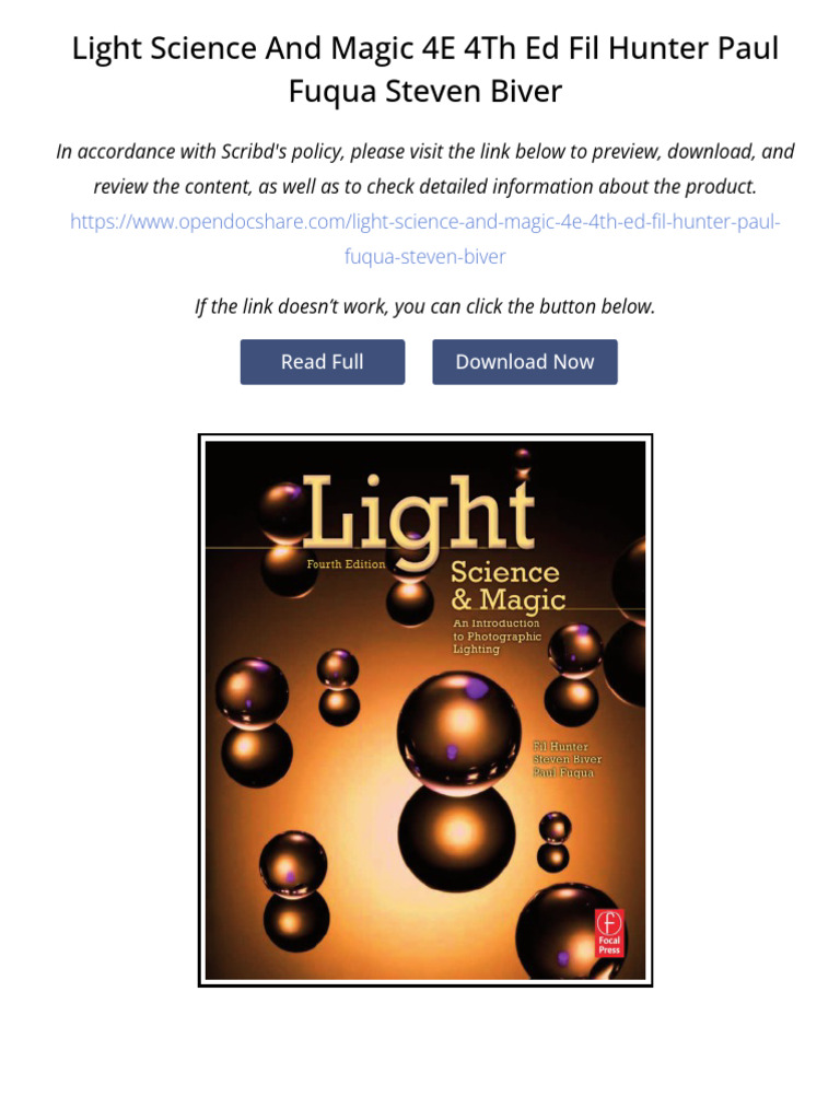 Light Science And Magic 4e 4th Ed Fil Hunter Paul Fuqua Steven Biver ...