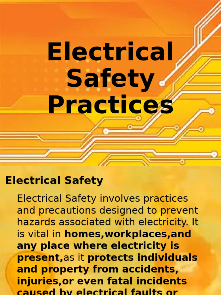 ELECTRICAL SAFETY PRACTICES | PDF | Electrical Wiring | Electrical ...