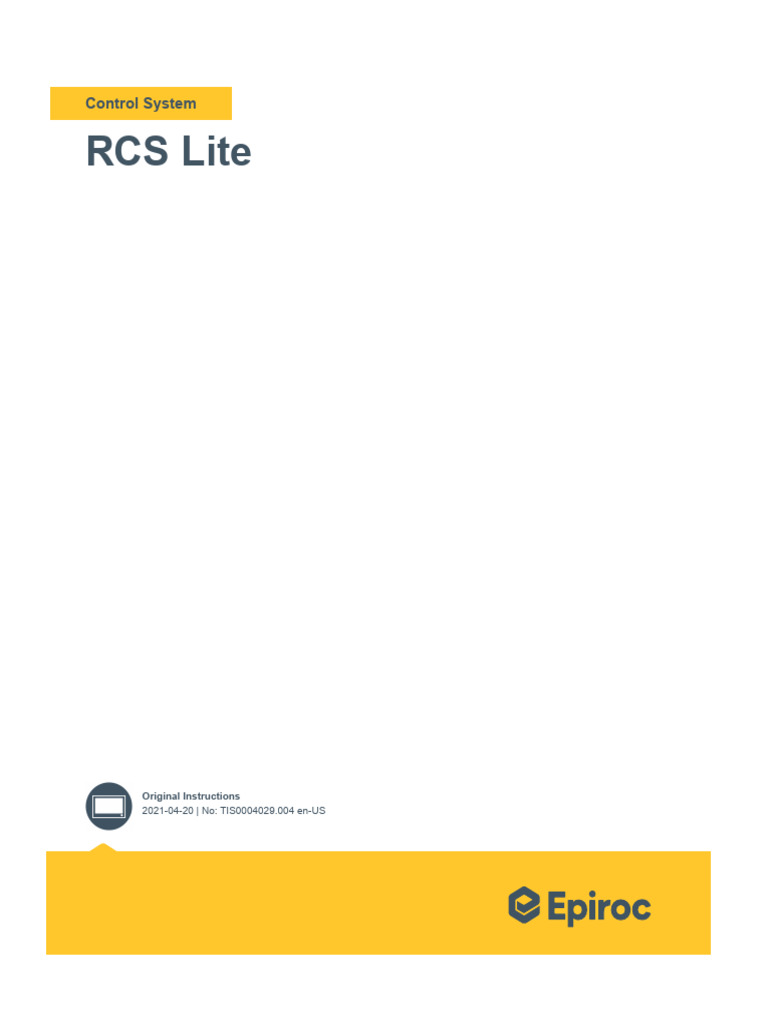 TIS0004029.004 en-US RCS Lite - Control System | PDF | Menu (Computing ...
