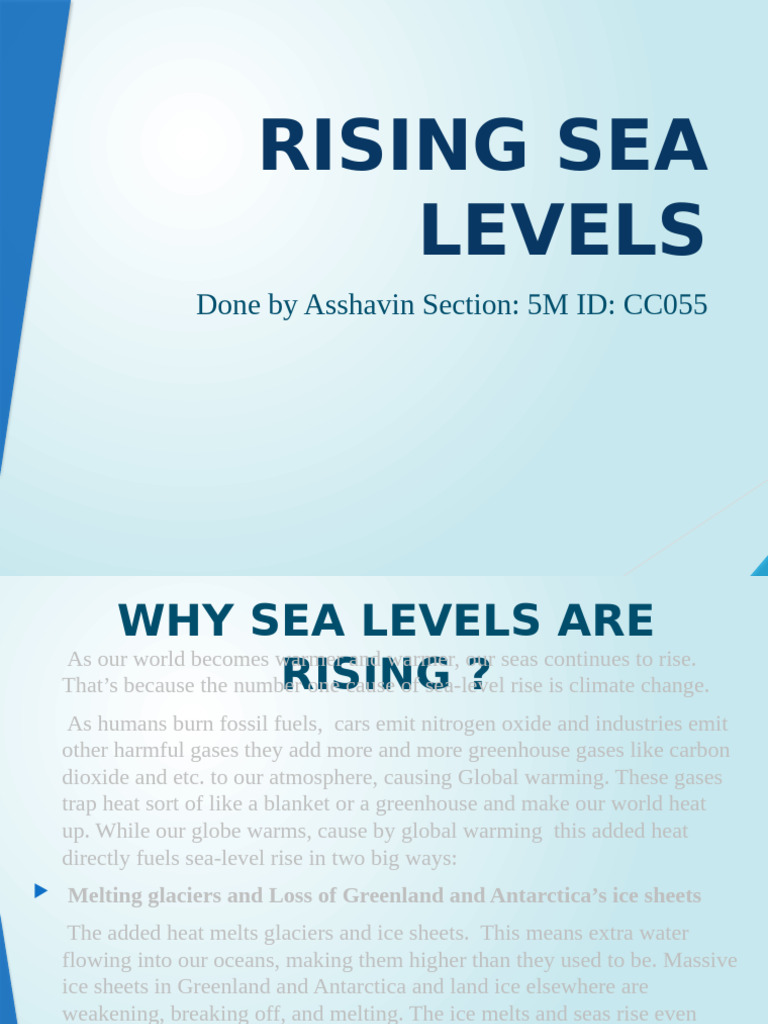 Science Power Point Presentation | PDF | Climate Change | Sea Level Rise