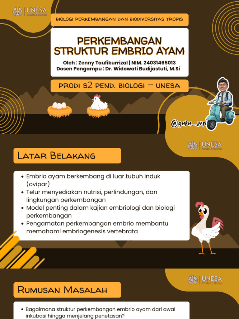 Struktur dan Perkembangan Embrio Ayam | PDF