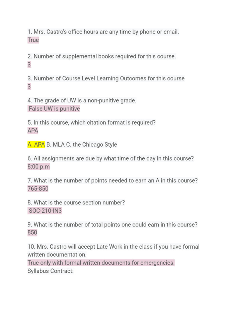 Course Syllabus Overview for SOC-210-IN3 | PDF