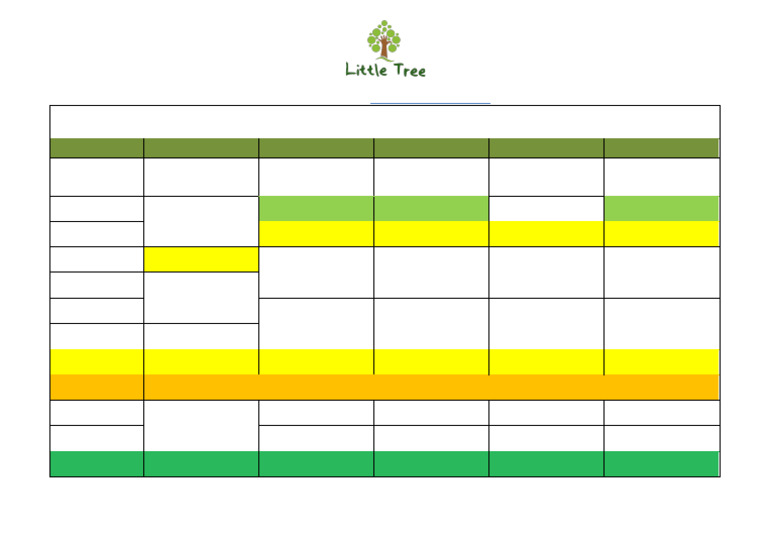 Timetable Littleworld & Playgroup | PDF