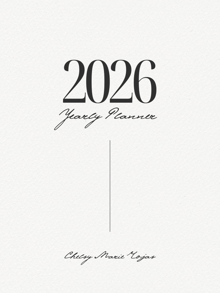 Planificador Anual 2026: Metas y Prioridades | PDF