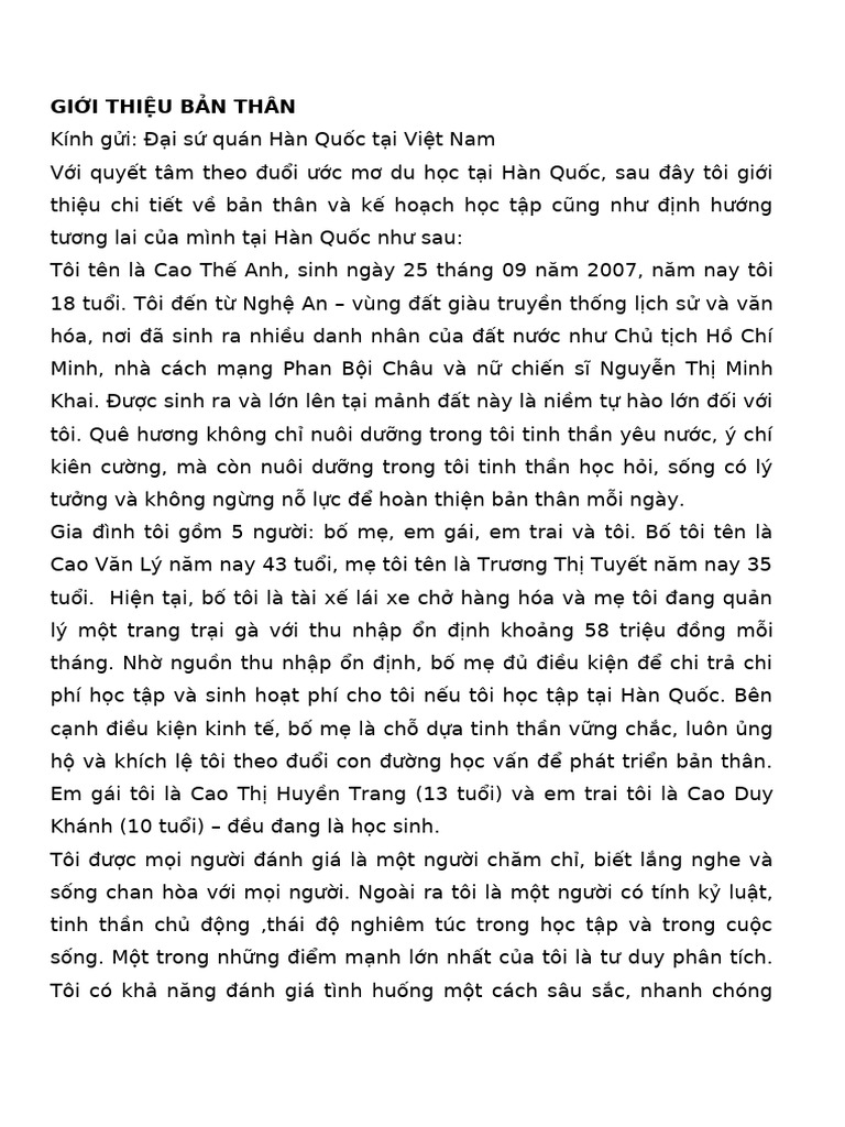 Cao Thế Anh GTBT-KHHT 2 | PDF