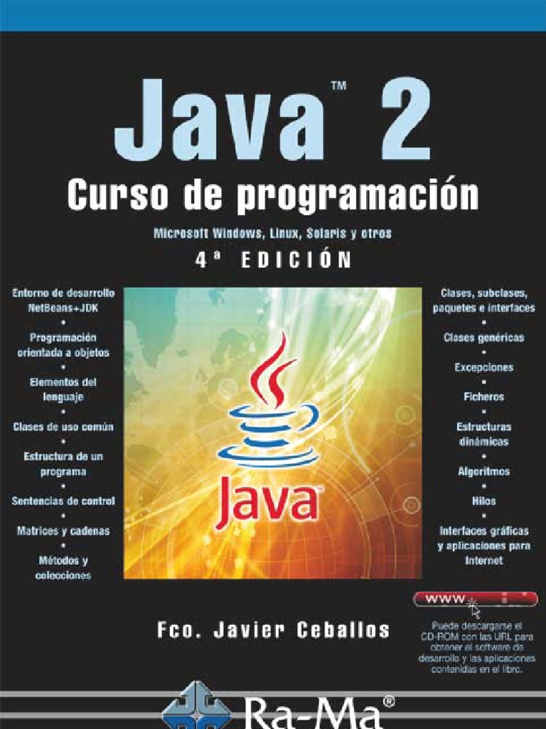 Ceballos: Java 2 - Curso de Programación 4ed | PDF | Java (lenguaje de programación) | Programa ...