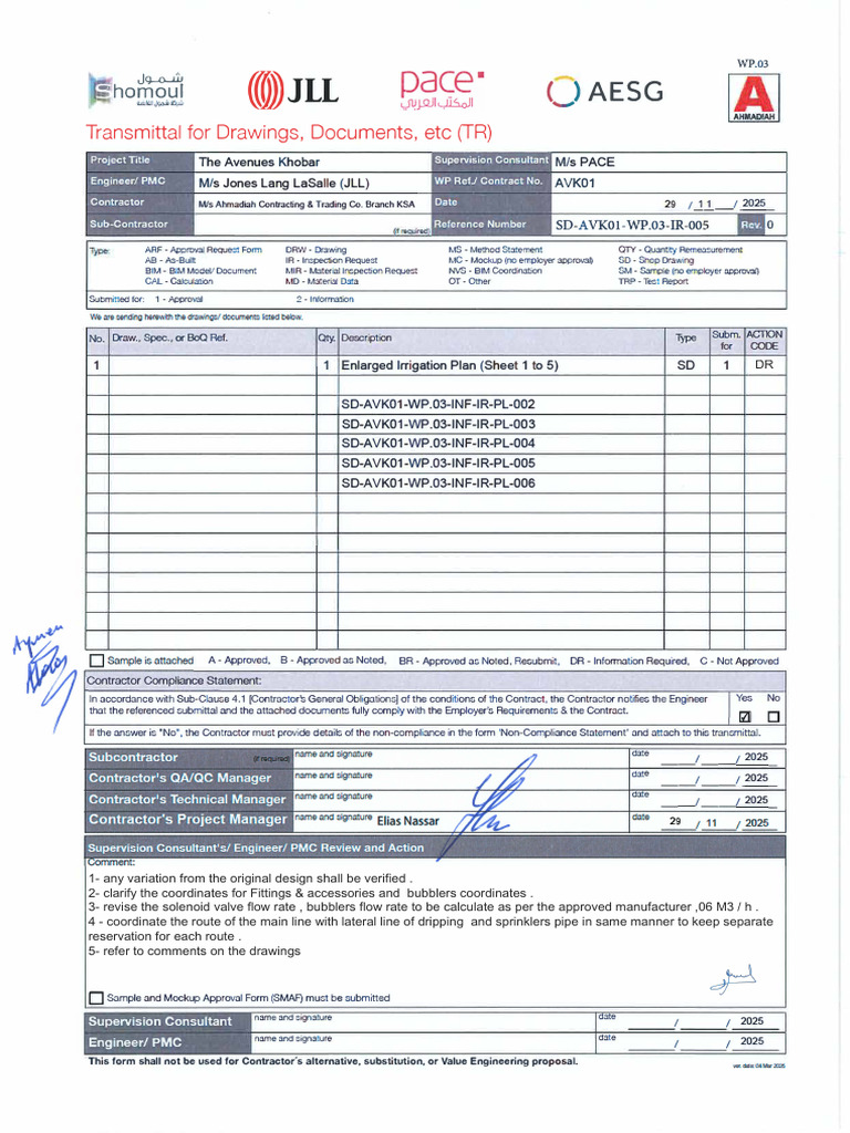 SD-AVK01-WP.03-IR-005 Enlarged Irrigation Plan (Sheet 1 To 5) | PDF