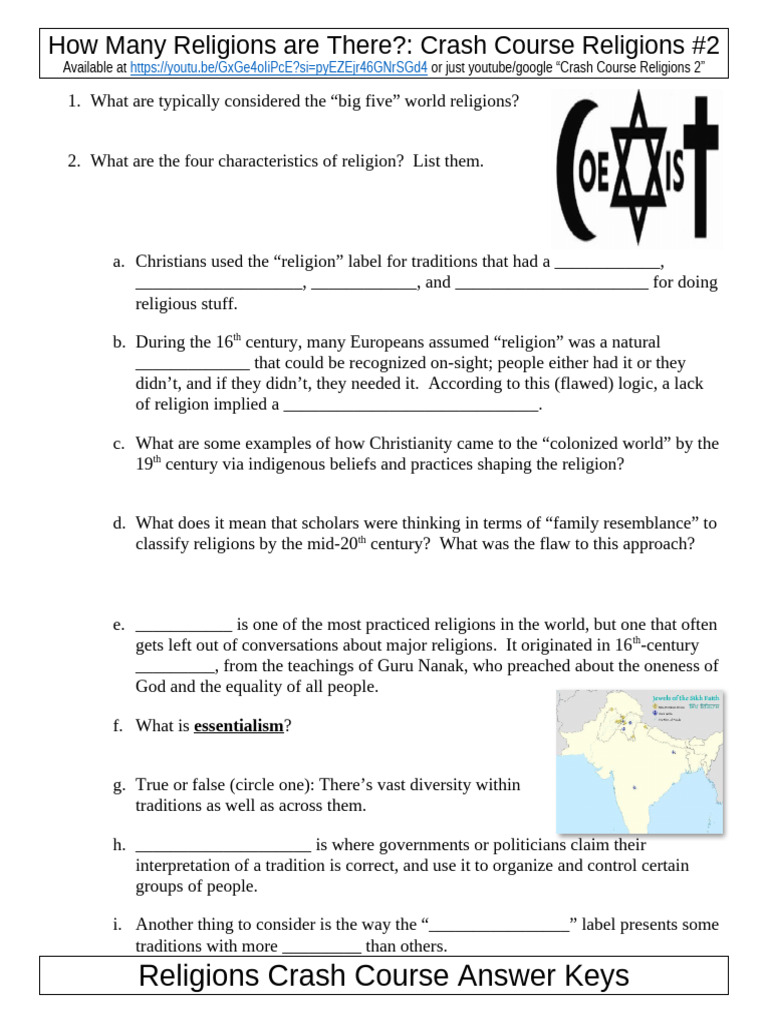Crash Course Religions 2 How Many Religions Are There | PDF ...