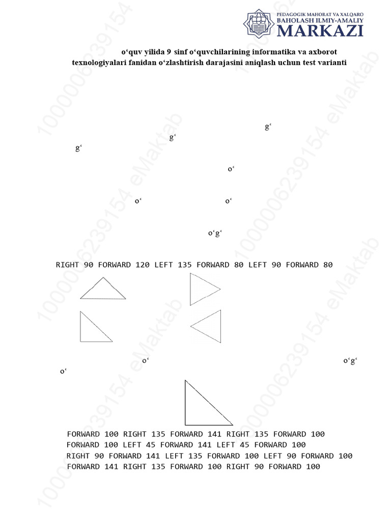 Informatika Va at 9-Sinf 2-ChSBi Original Uz | PDF