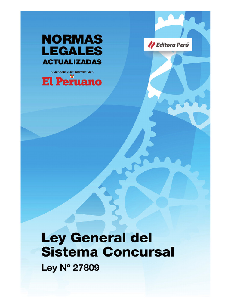 Ley General Del Sistema Concursal | PDF | Bancarrota | Liquidación
