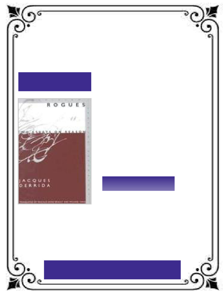 Rogues Two Essays on Reason Meridian Crossing Aesthetics 1st Edition ...