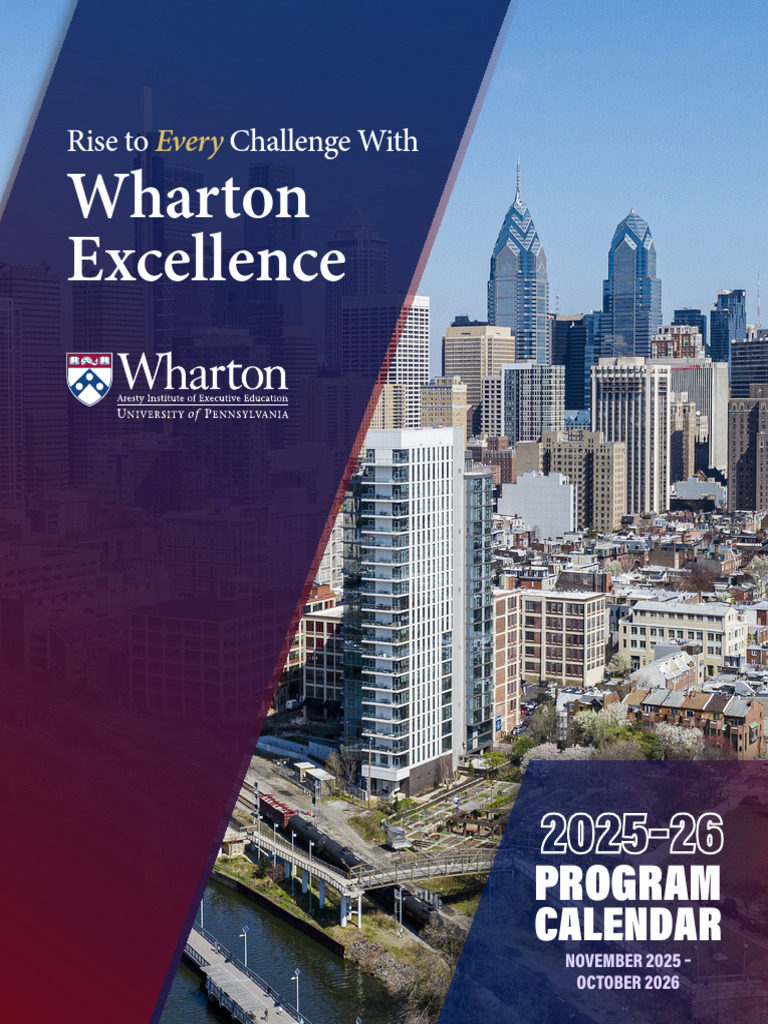 Wharton Executive Education 2025-26 Calendar | PDF | Investing ...