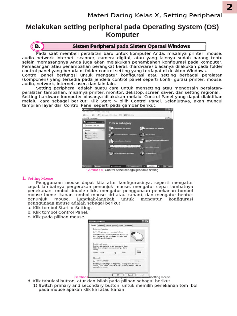 Panduan Setting Peripheral OS Windows | PDF