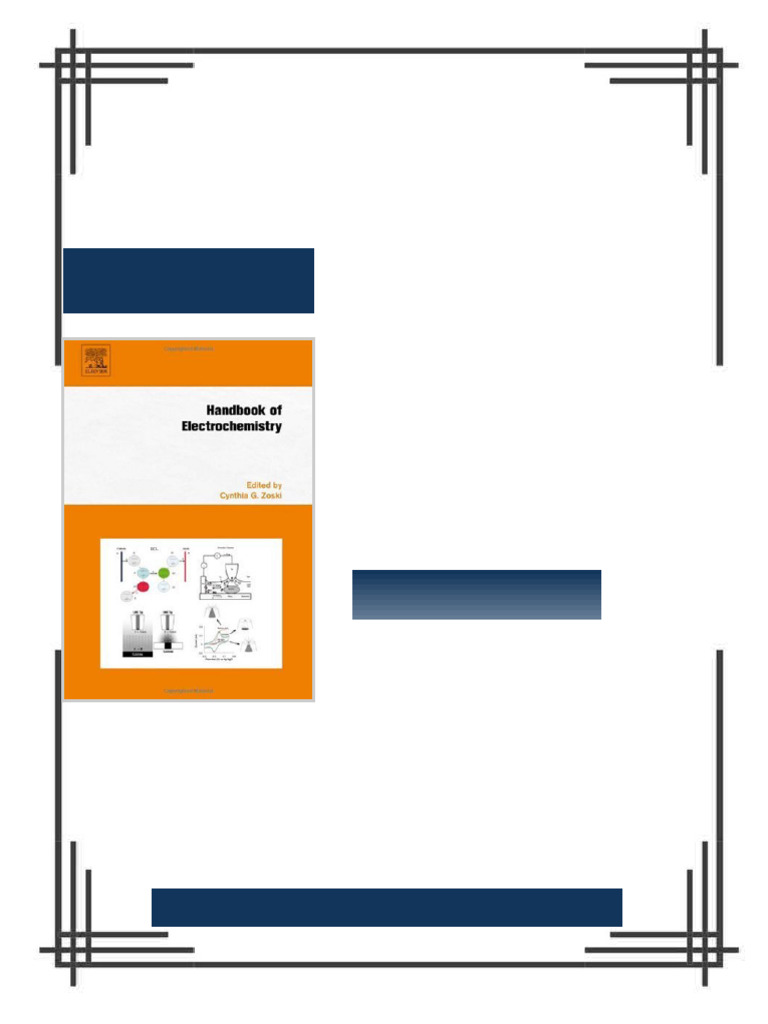 Handbook of Electrochemistry 1st ed Edition Cynthia G. Zoski ebook ...