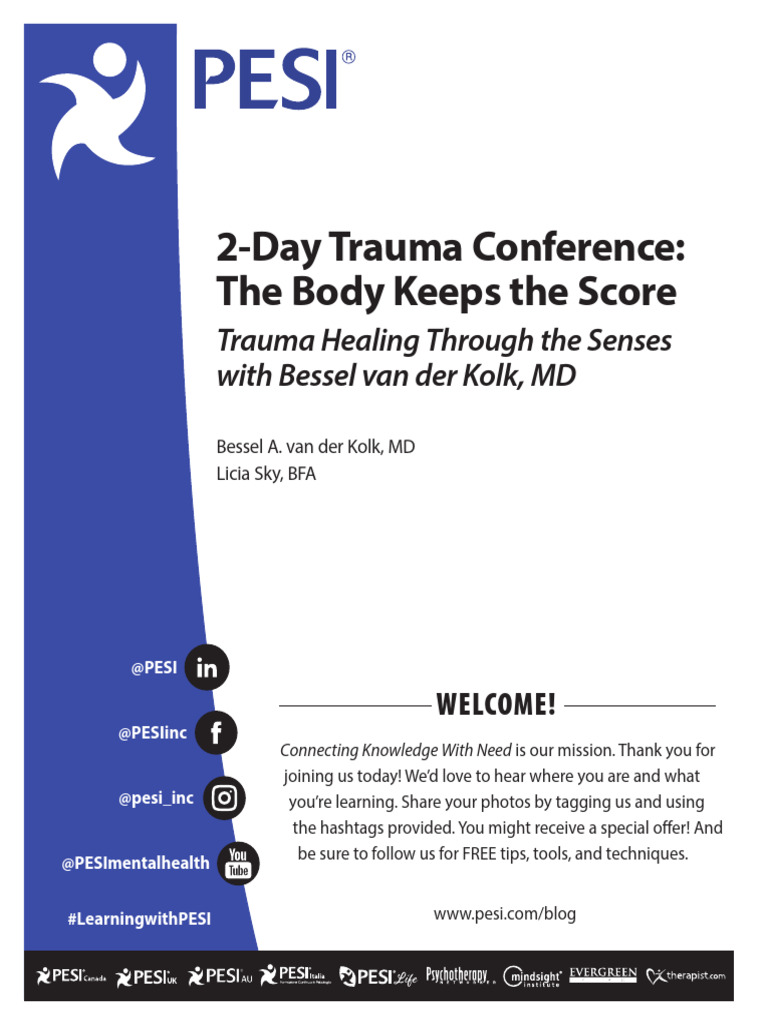 Trauma Conference - The Body Keeps The Score | PDF | Psychological ...