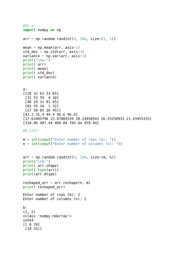 Python NumPy and Pandas Data Analysis | PDF | Descriptive Statistics ...