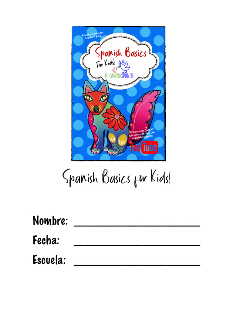 Spanish Basics Workbook for Kids | PDF | Grammatical Gender | Plural