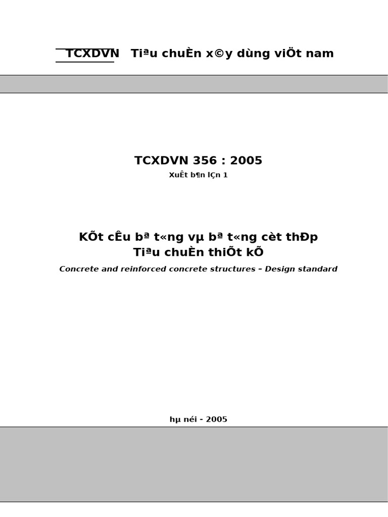 Kat Cau Be Tong Va Be Tong Cot Thep - Tieu Chuan Thiet Ke | PDF
