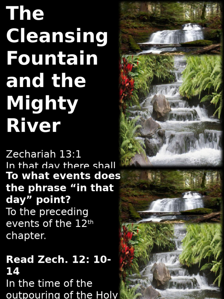17. the Cleansing Fountain and the Mighty River | PDF | Book Of Ezekiel ...