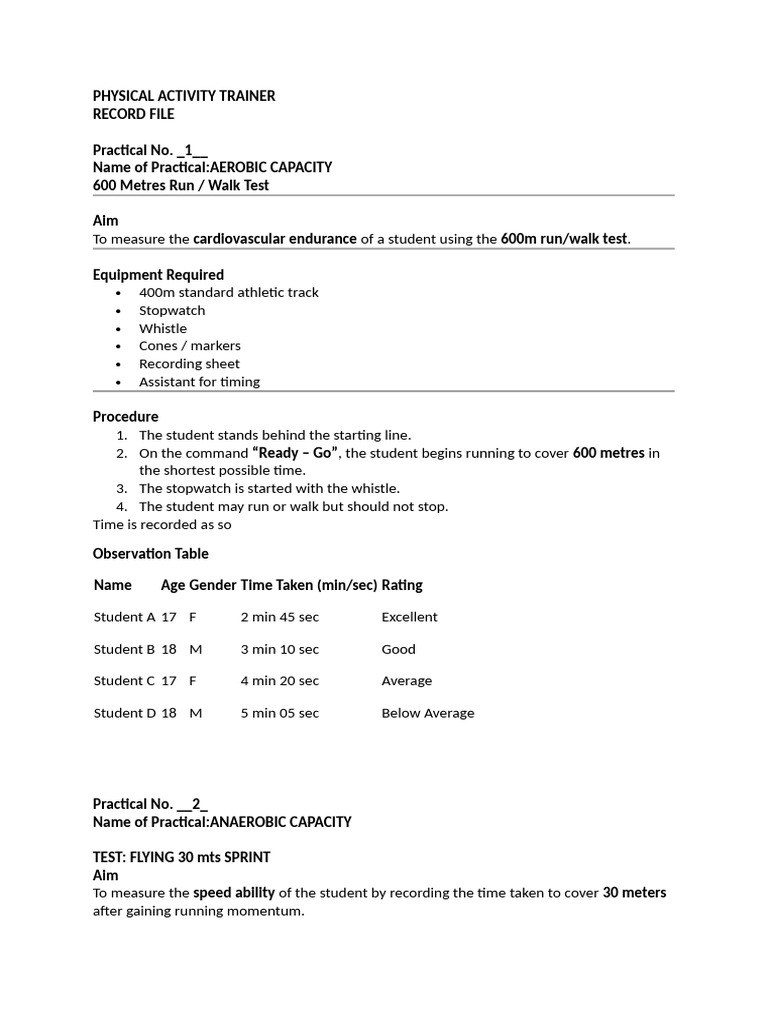 Record File PAT CLASS 12 | PDF | Body Mass Index | Cardiopulmonary ...