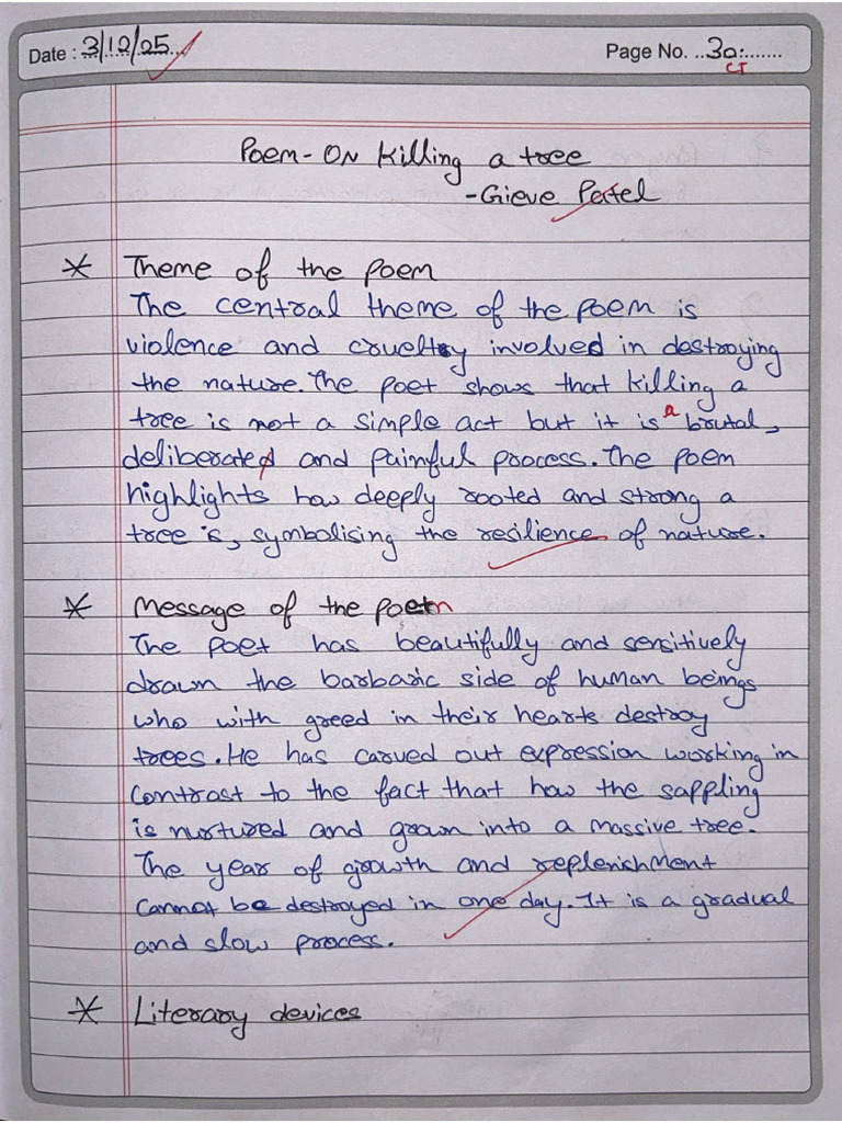 Poem - On Killing A Tree | PDF