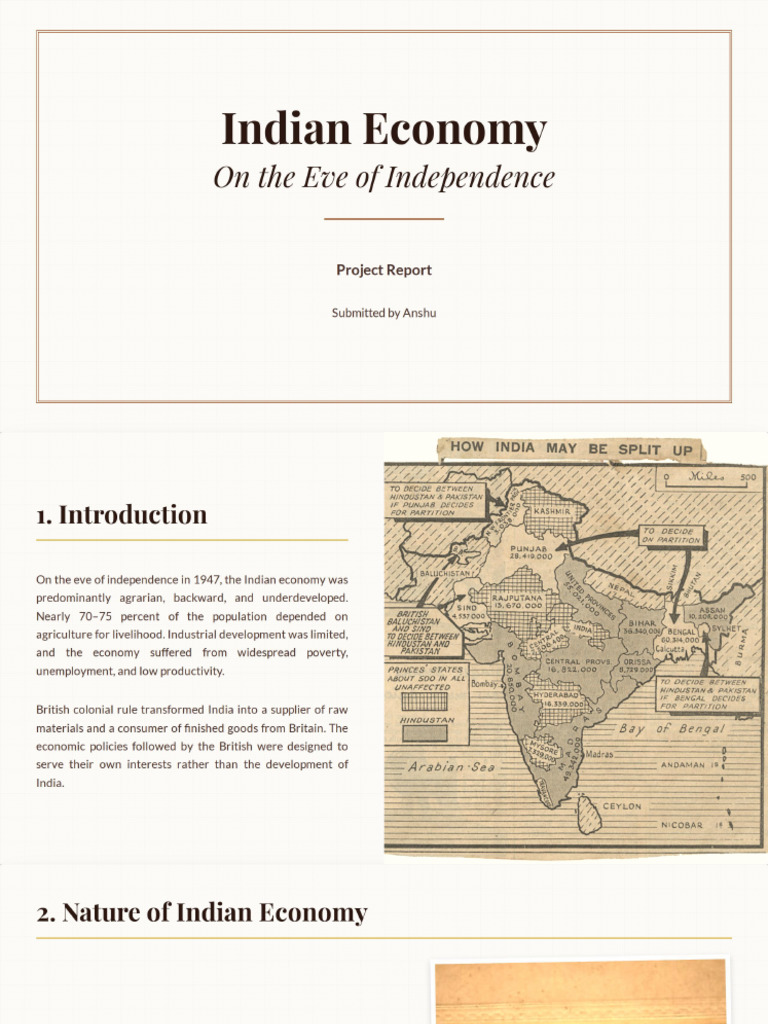 Indian Economy On The Eve of Independence | PDF