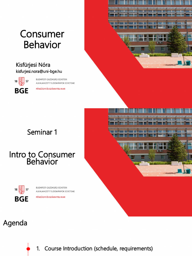 Consumer Behavior 2025 - Seminar 1 - Intro | PDF | Consumer Behaviour ...