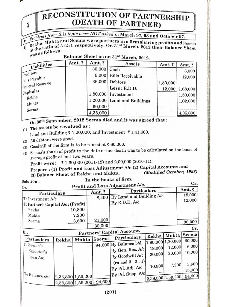 12 STD Board Question and Solution Death of Partner | PDF
