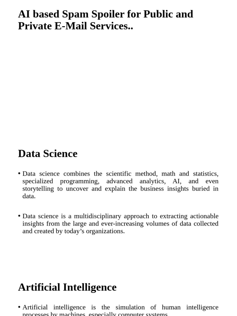 AI Spam Spoiler for Email Classification | PDF | Cybercrime | Computing
