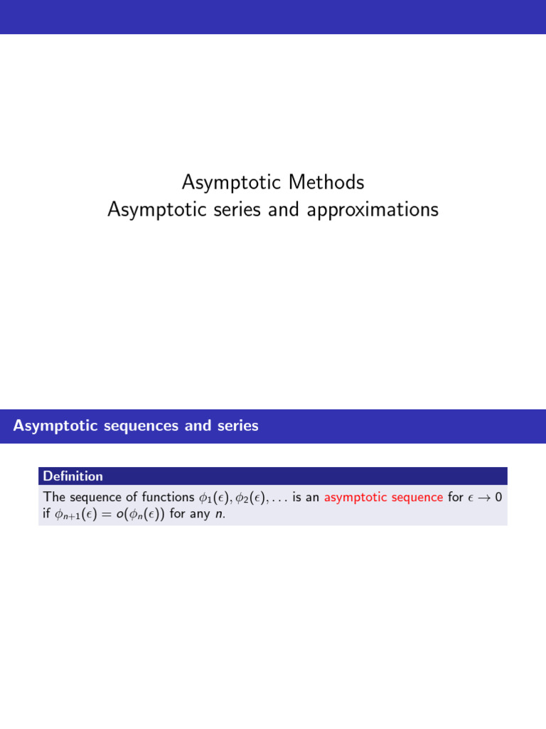 Asymptotic Expansions | PDF | Exponential Function | Complex Analysis