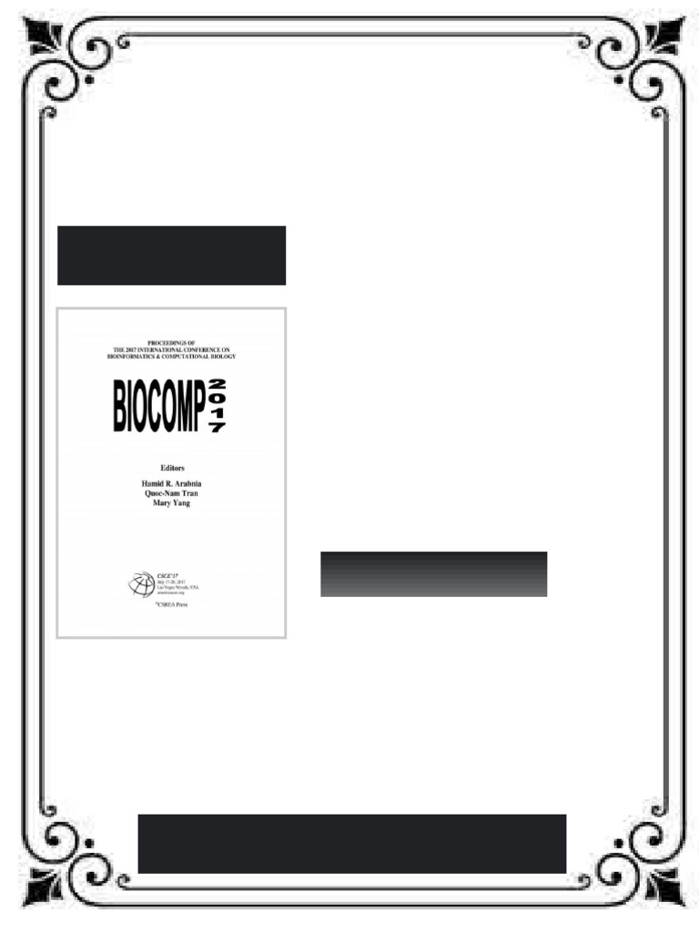 Bioinformatics and Computational Biology 1st Edition Hamid R. Arabnia ...