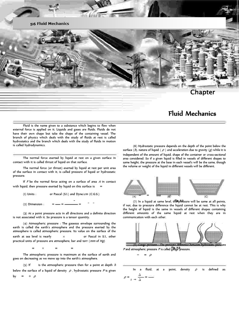 Fluid Mechanics: Pressure and Density Concepts | PDF | Buoyancy | Pressure