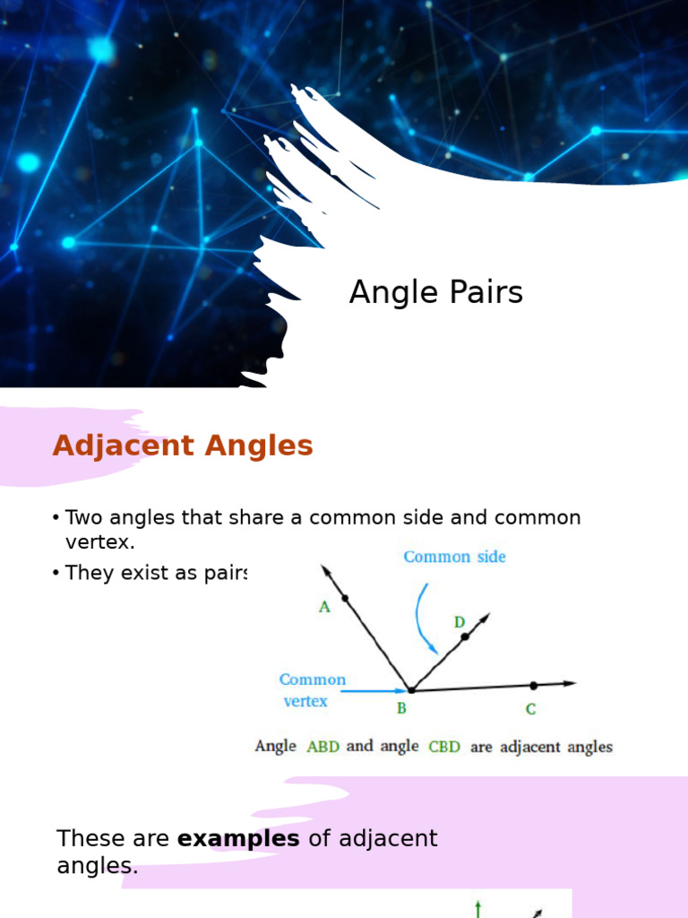 Angle Pairs | PDF