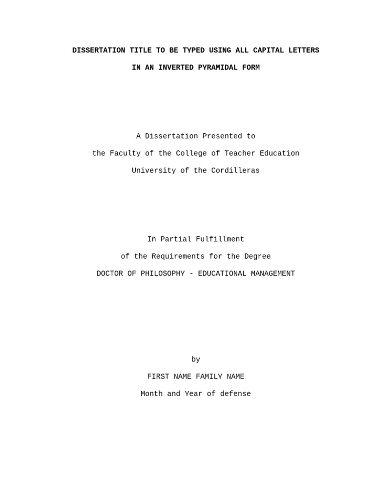 Dissertation on Educational Management | PDF | Thesis | Methodology