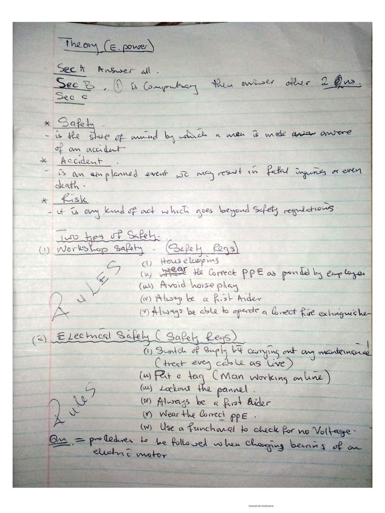 Trade Test Notes | PDF
