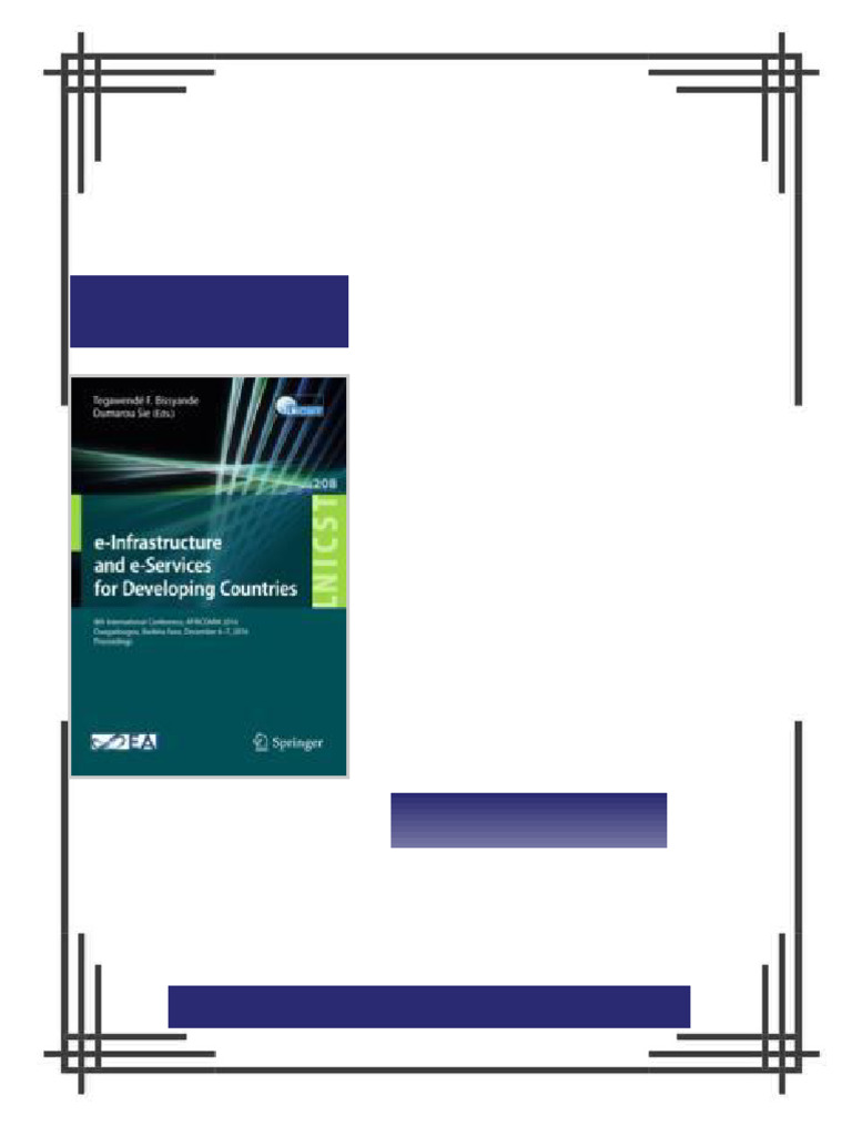 e-Infrastructure and e-Services for Developing Countries: 8th ...