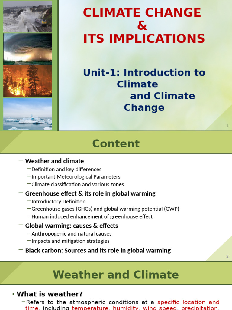Unit-1_Introduction to Climate and Climate Change_141023 | PDF ...