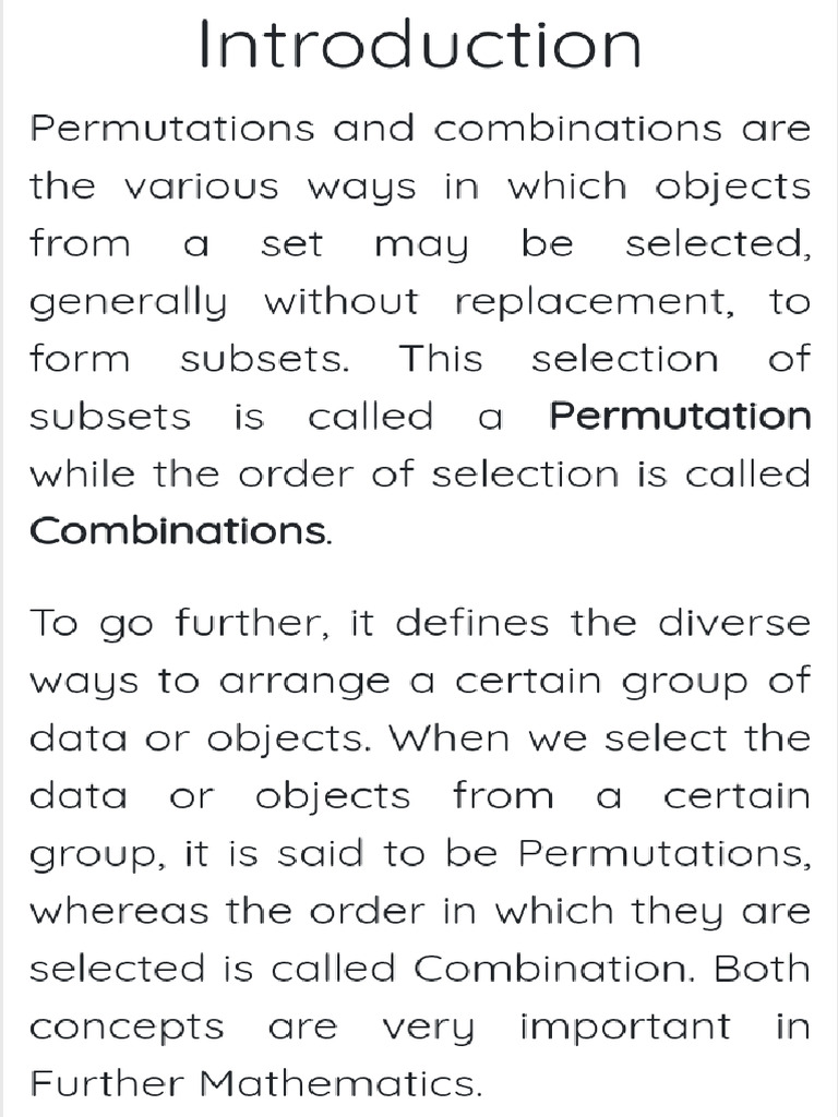 Examic Tutor Mathematics (Combination and Permutation) | PDF