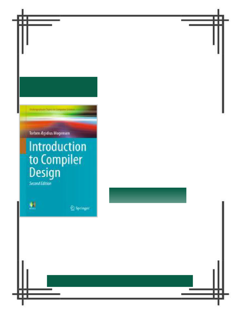Introduction to Compiler Design 2nd Edition Torben Ægidius Mogensen ...