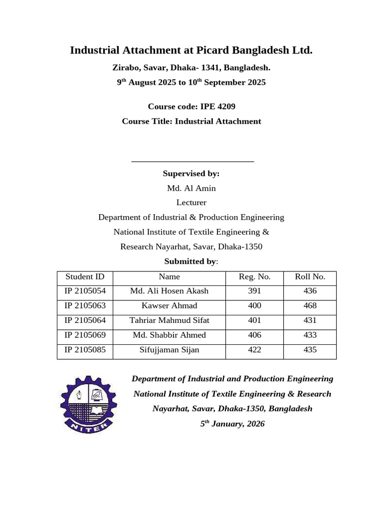 Group-20 Industrial Attachment | PDF | Lean Manufacturing | Human Resources