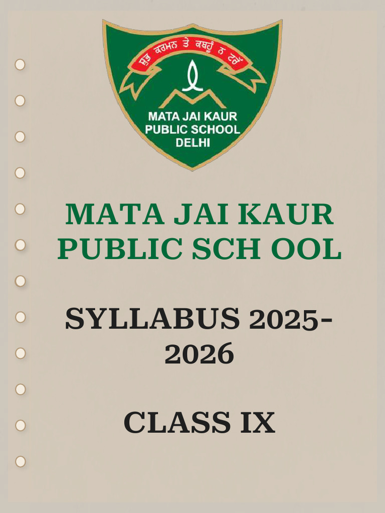 Class IX Syllabus 2025-2026 Overview | PDF | Area | Geometry
