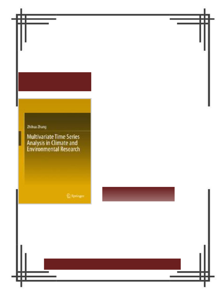 Multivariate Time Series Analysis in Climate and Environmental Research ...